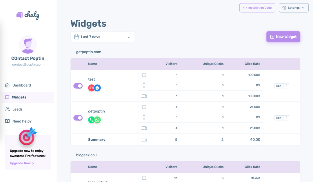 How to use the Chaty chat view layout? - Chaty