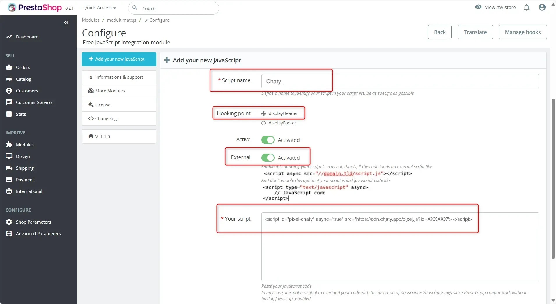 Как установить Chaty на PrestaShop? - Чати